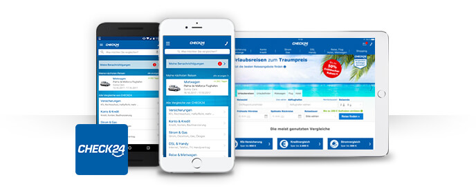 CHECK24 - Versicherungen, Kredit, Strom, DSL & Reisen im Vergleich